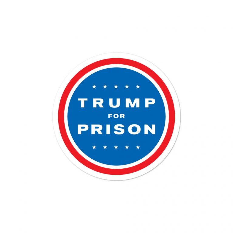 Trump For Prison Classic stickers - PANDEMIC PATCHES